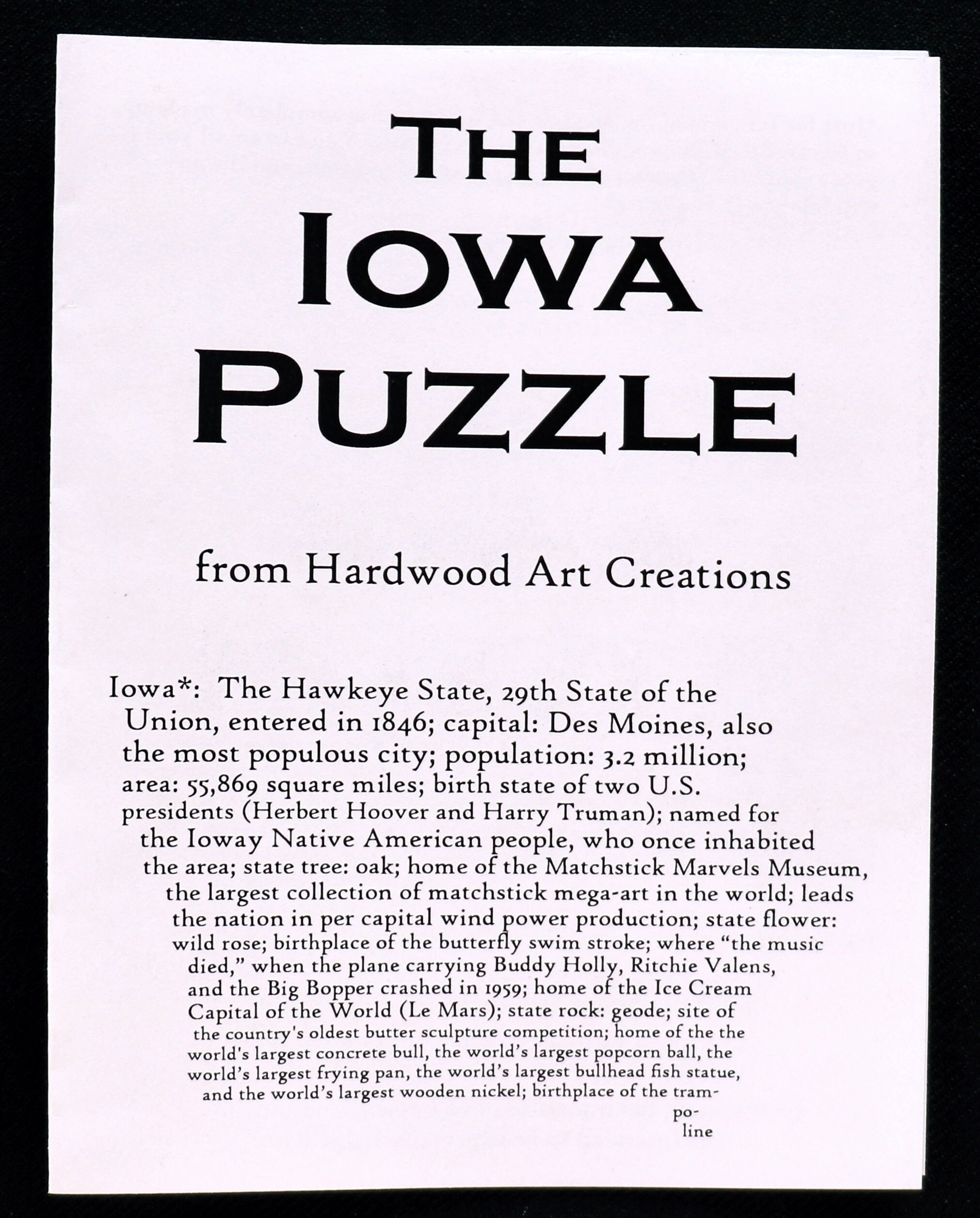 The Iowa Puzzle - Etsy