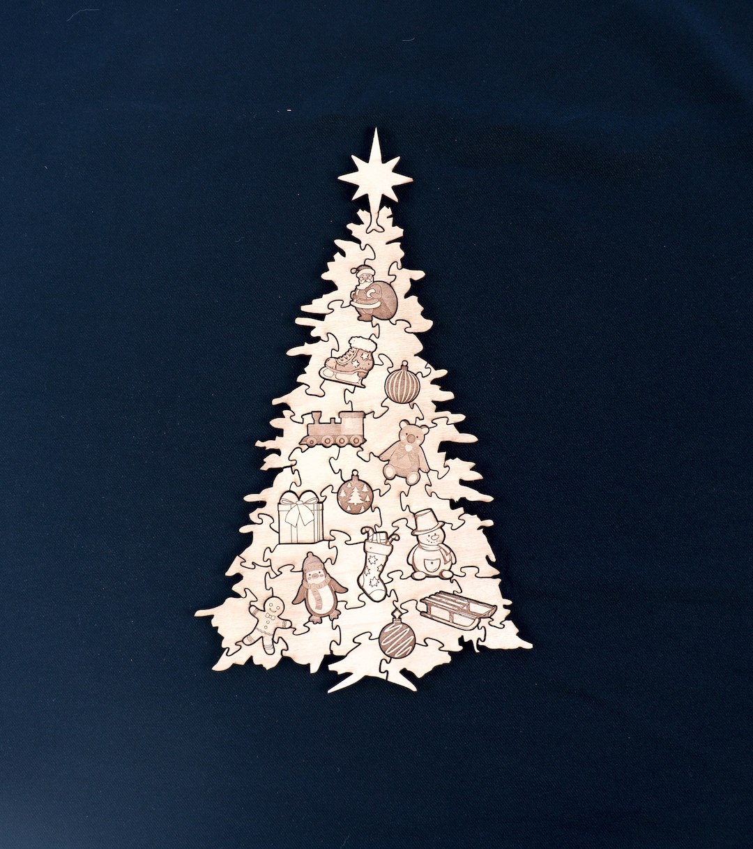 The Christmas Tree Puzzle - Etsy