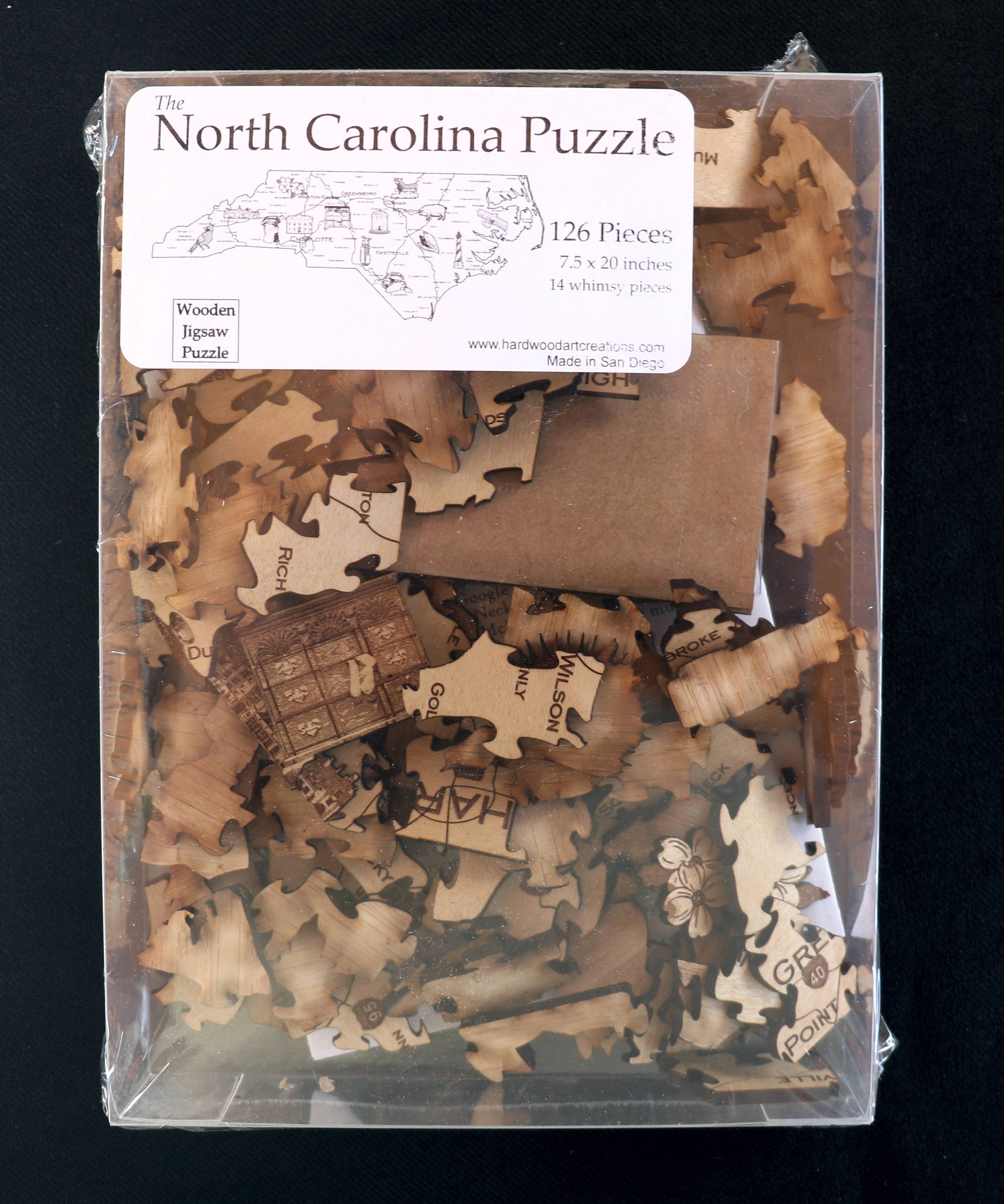 The North Carolina Puzzle | Etsy