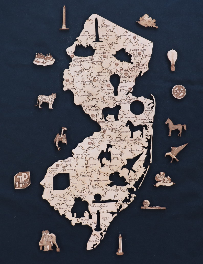 The New Jersey Puzzle - Etsy