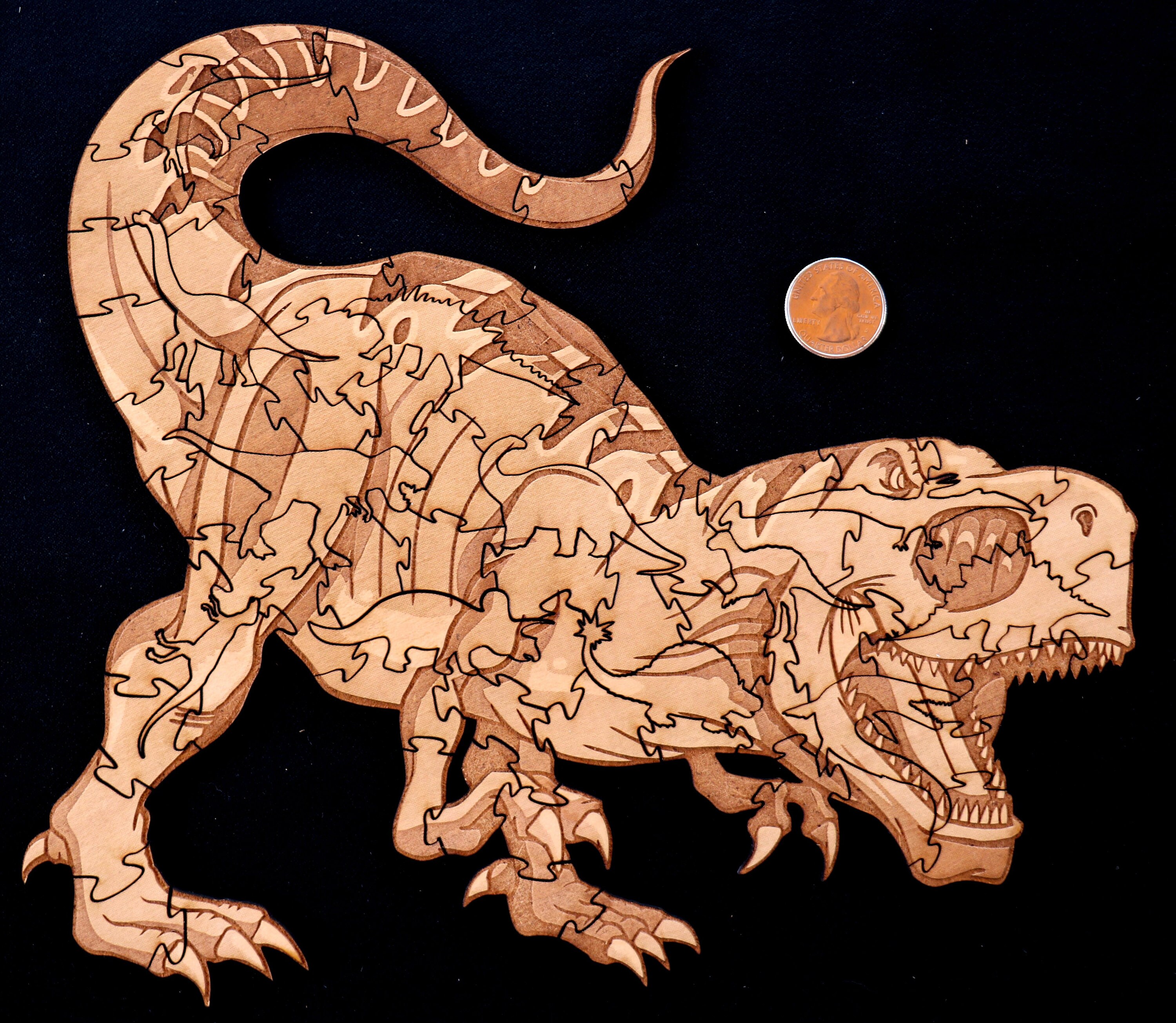 The Terrifying T-rex Puzzle - Etsy