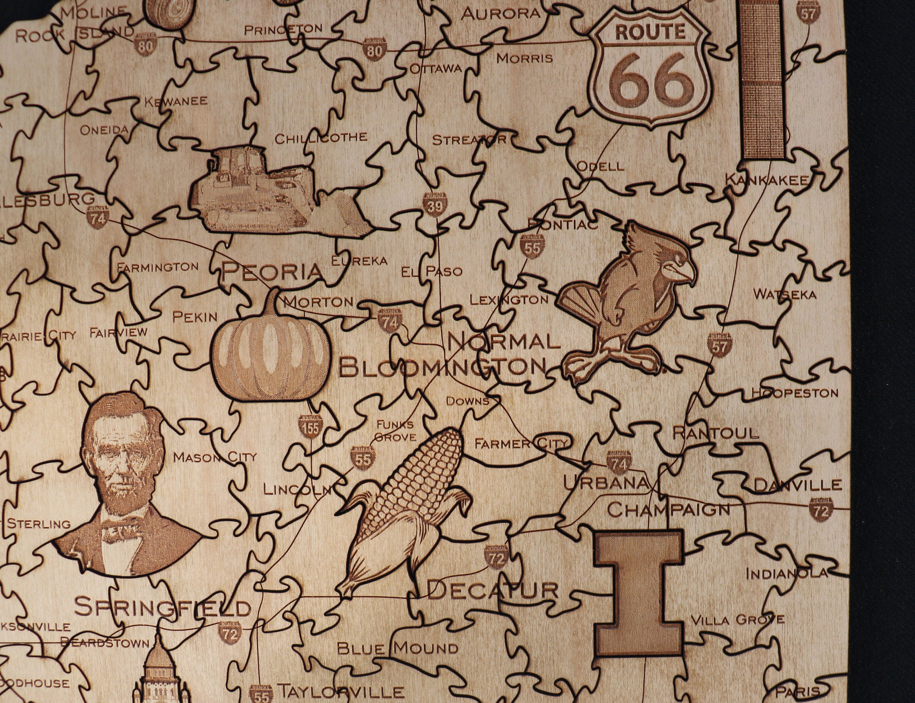 The Illinois Puzzle - Etsy