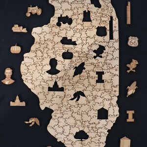 The Illinois Puzzle - Etsy