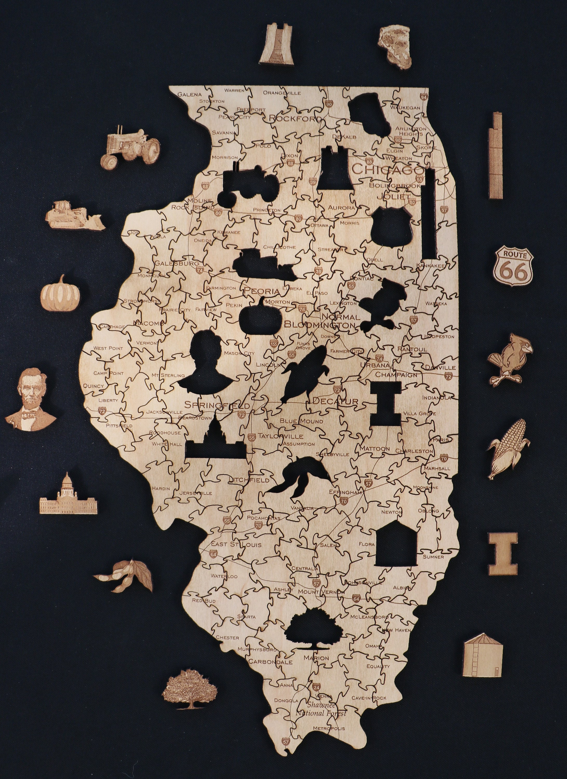 The Illinois Puzzle - Etsy