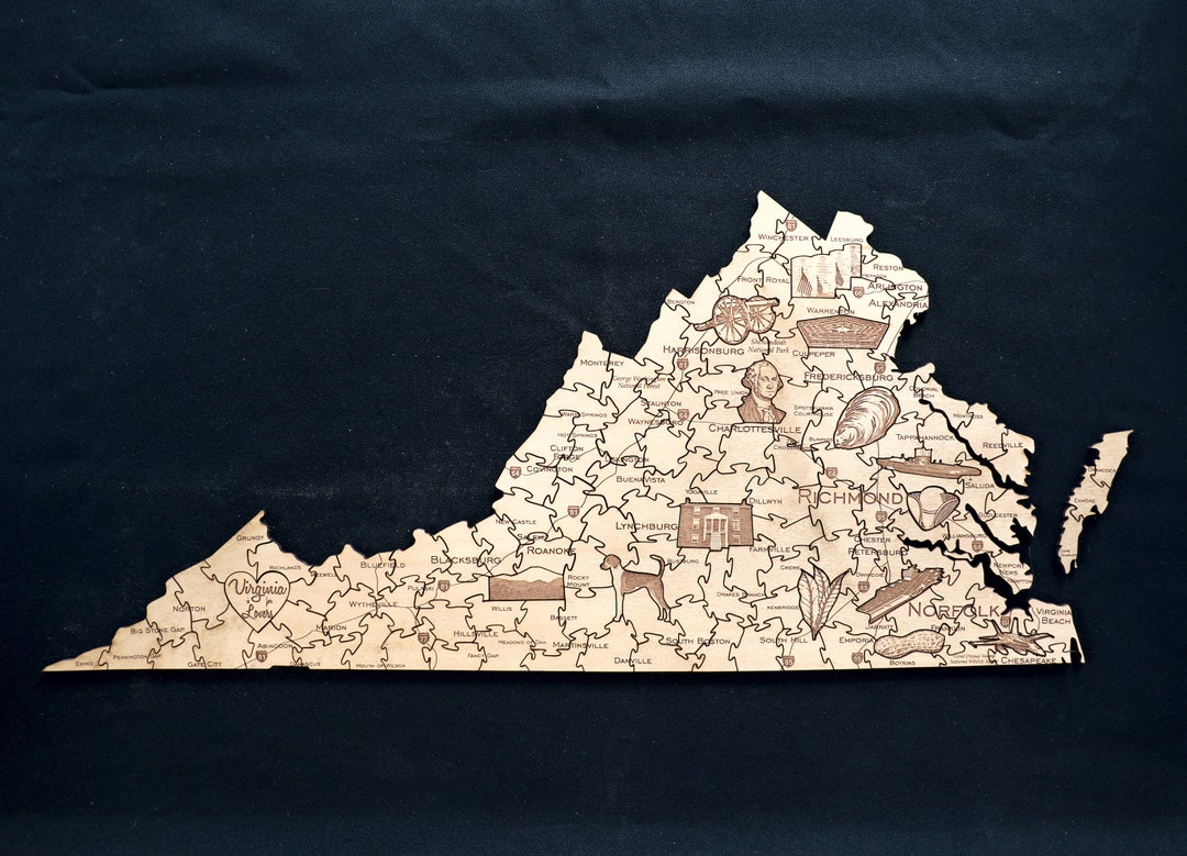 The Virginia Puzzle - Etsy