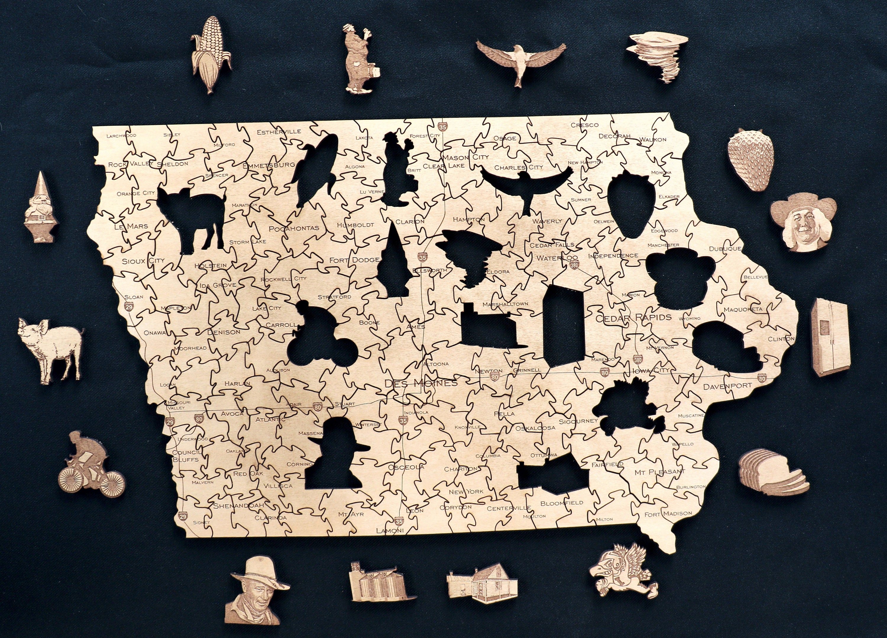 The Iowa Puzzle - Etsy