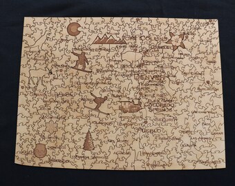 Colorado Map Puzzle - Etsy