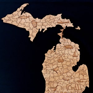 The Michigan Puzzle - Etsy