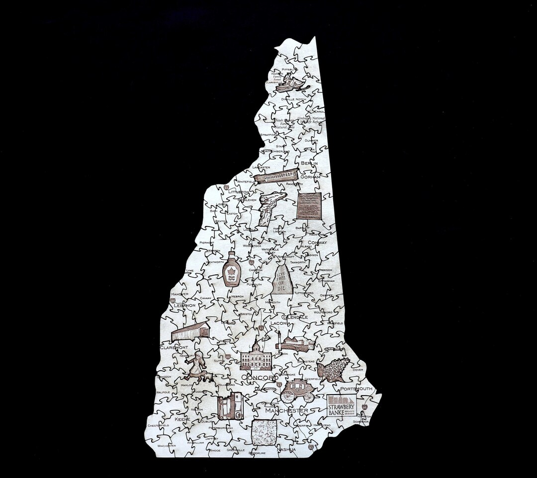 The New Hampshire Puzzle - Etsy