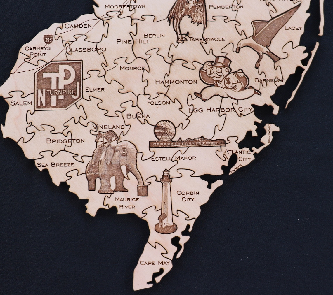 The New Jersey Puzzle - Etsy