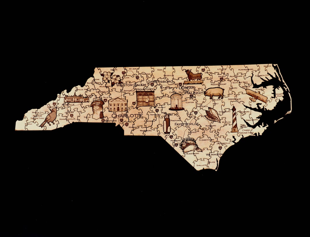 The North Carolina Puzzle - Etsy