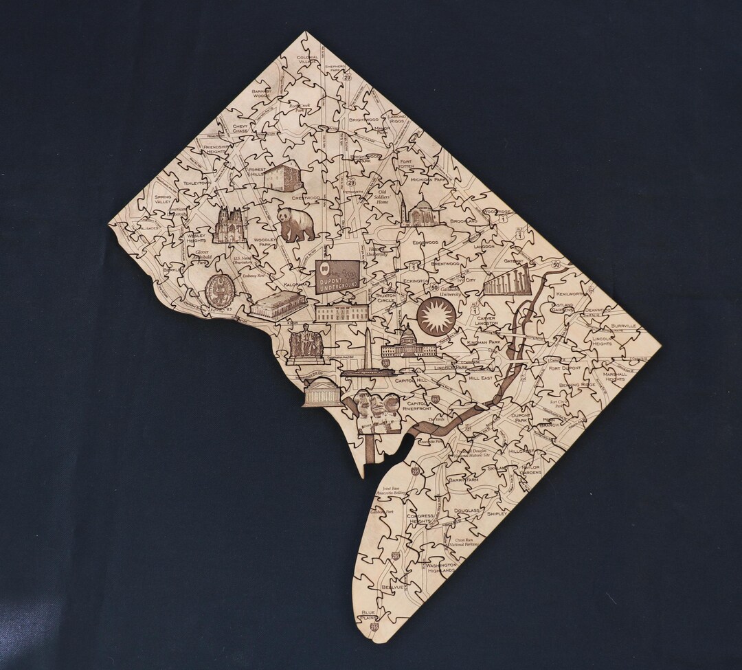 The Washington DC Puzzle - Etsy