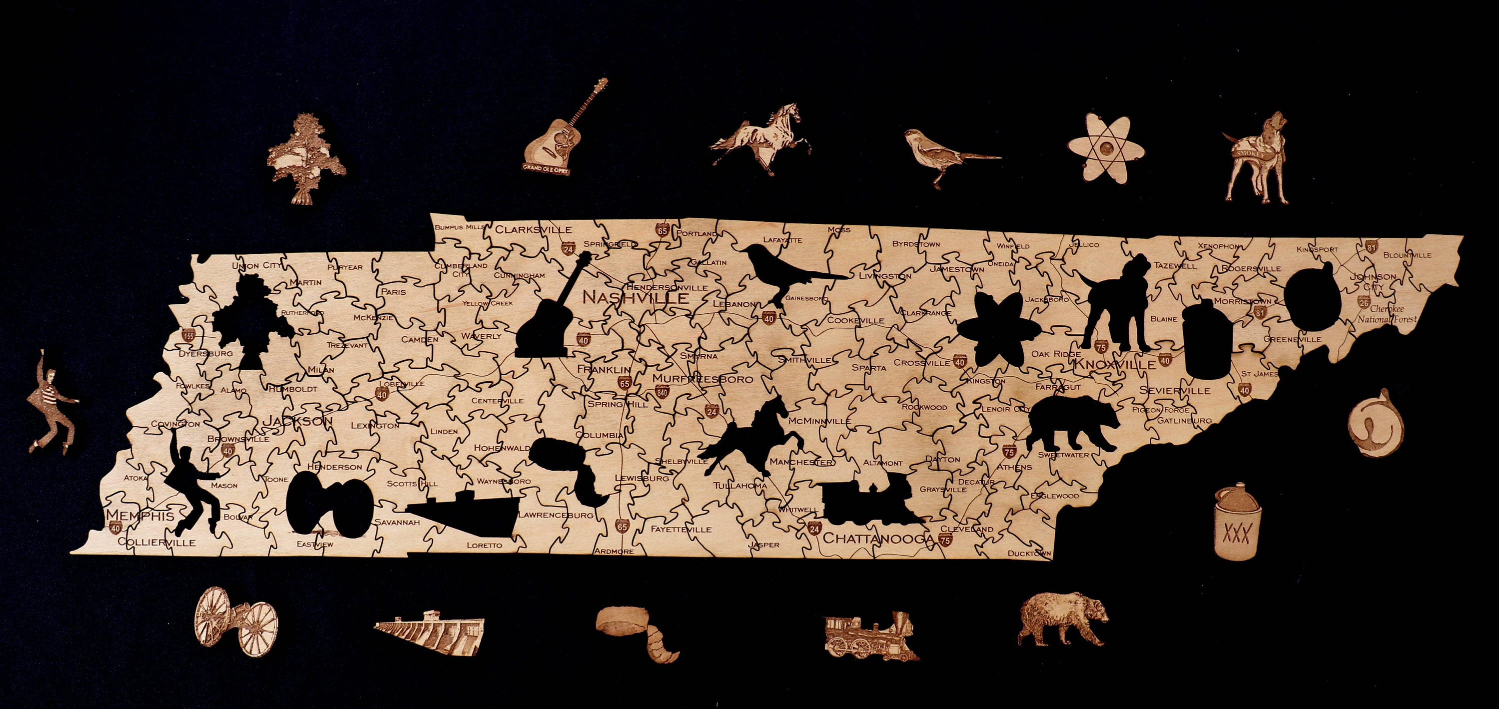 The Tennessee Puzzle - Etsy