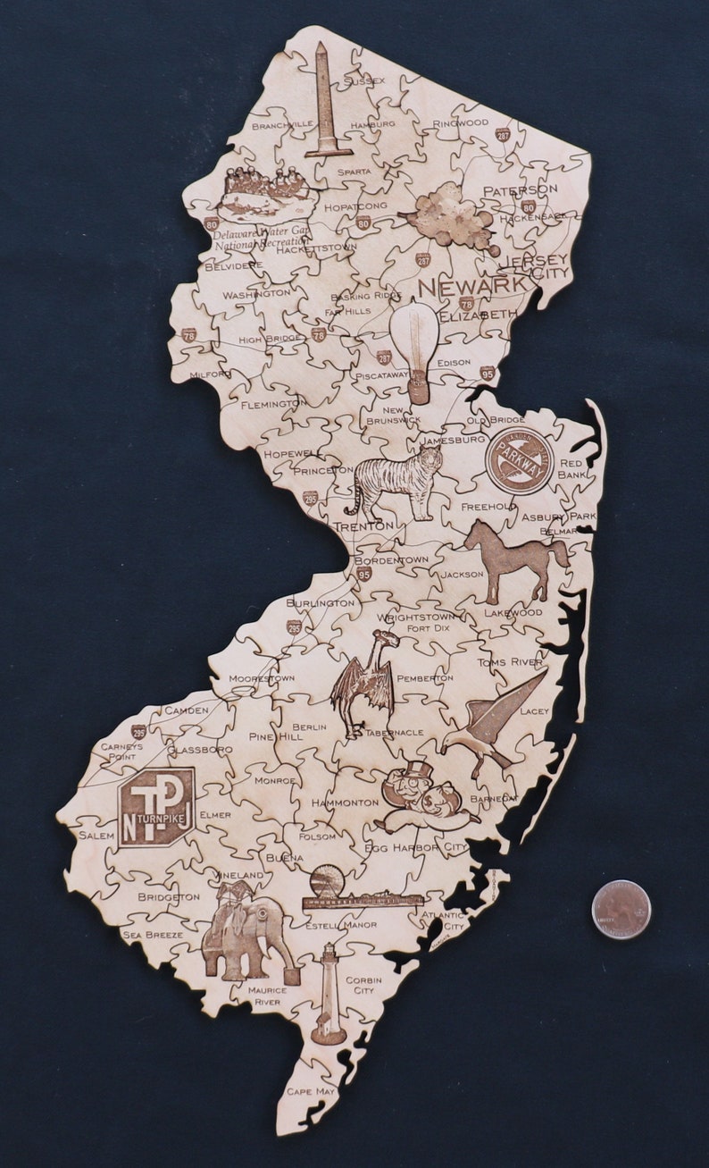The New Jersey Puzzle - Etsy