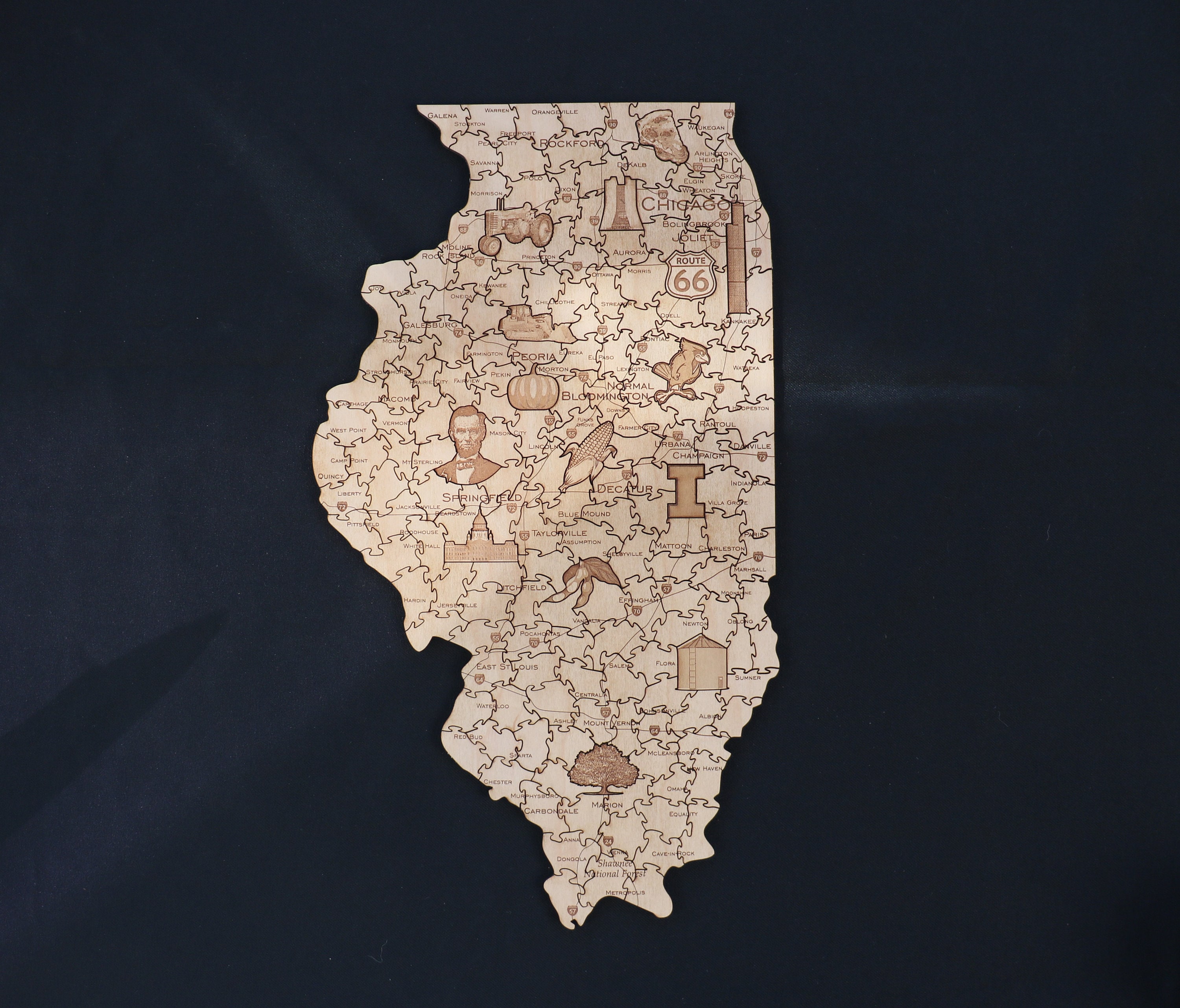 The Illinois Puzzle - Etsy