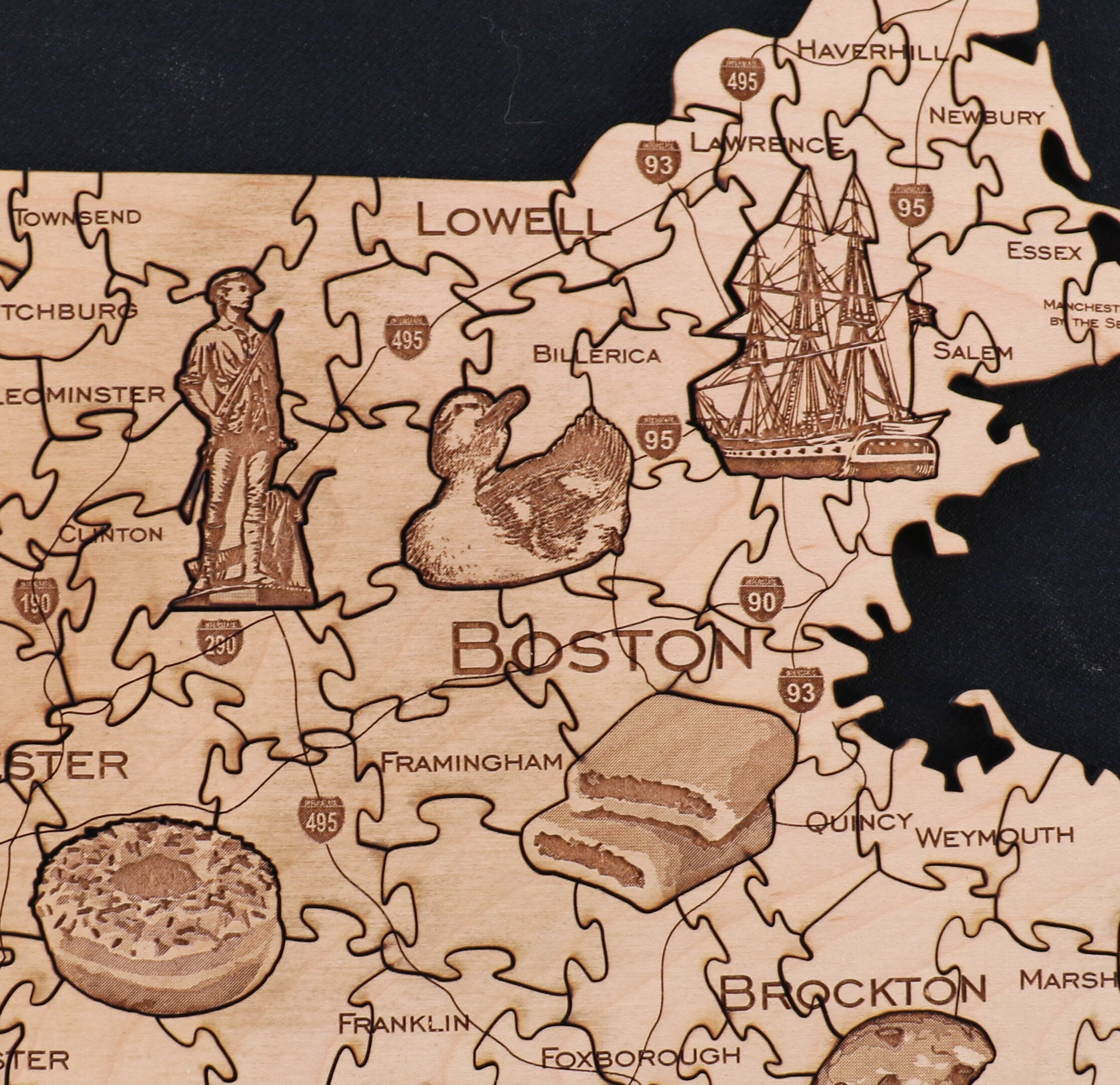 The Massachusetts Puzzle | Etsy