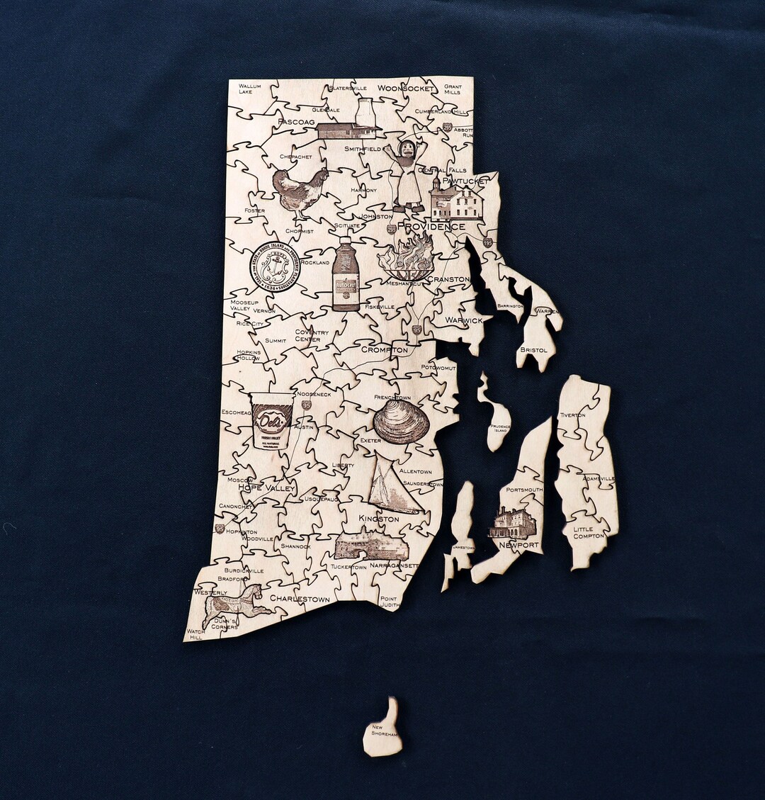 The Rhode Island Puzzle - Etsy
