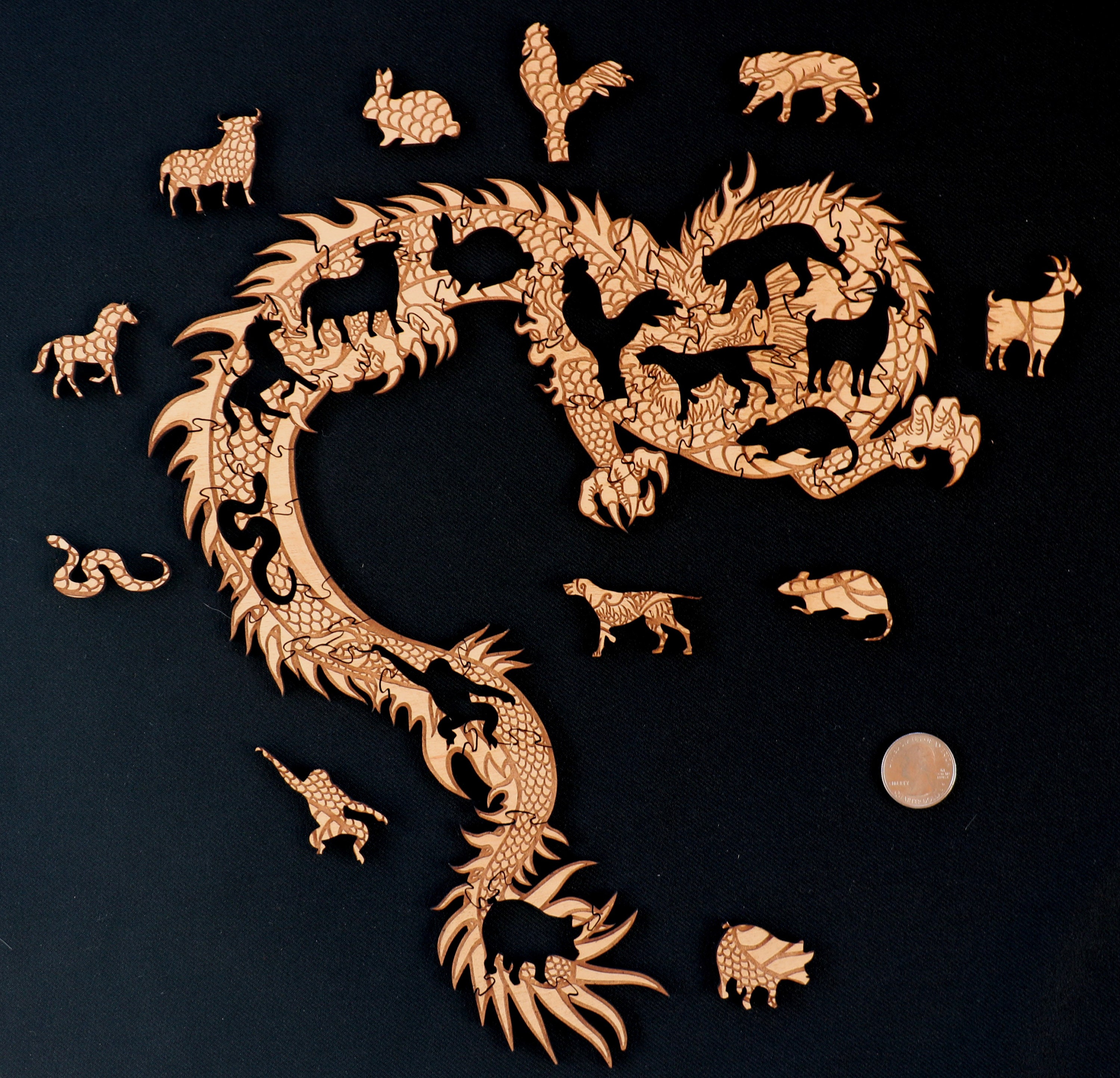 Chinese Dragon Puzzle | Etsy