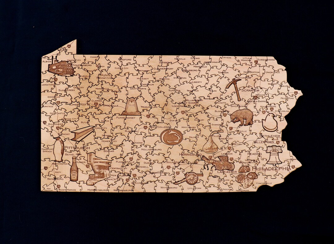 The Pennsylvania Puzzle - Etsy