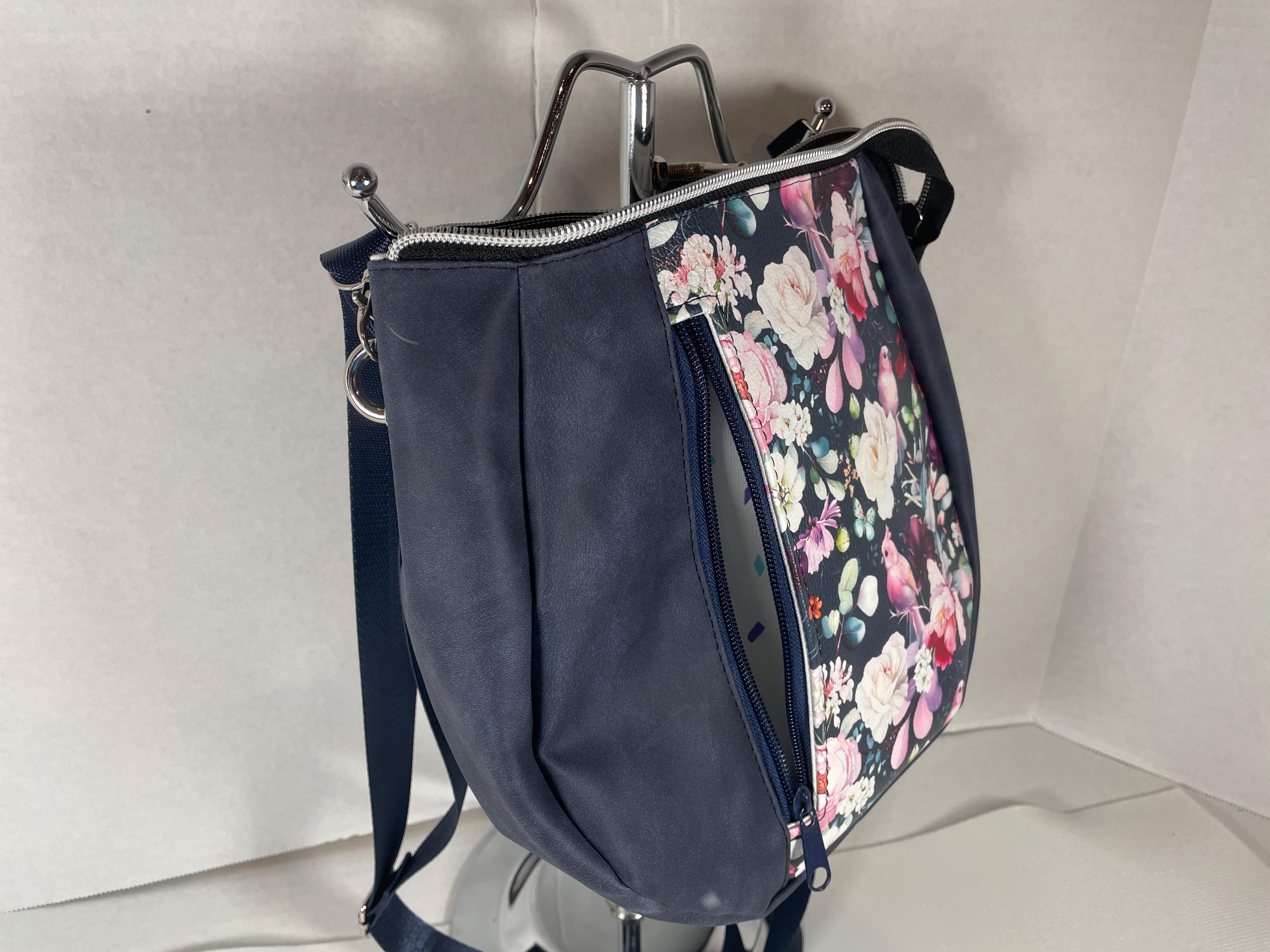 Floral Print Blue Crossbody Bag or Shoulder Strap Purse - Etsy