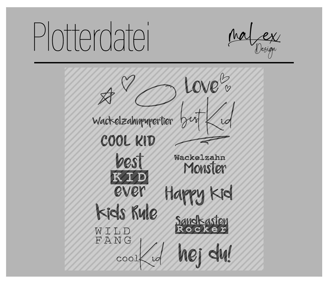 Cool Kids Plotter File DXF SVG Files for Siluette Cricut Brother, Svg ...