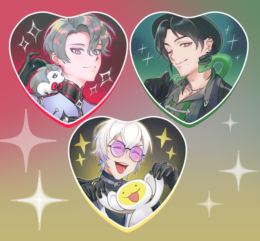 NIJIEN: by the Beat Heart Buttons - Etsy