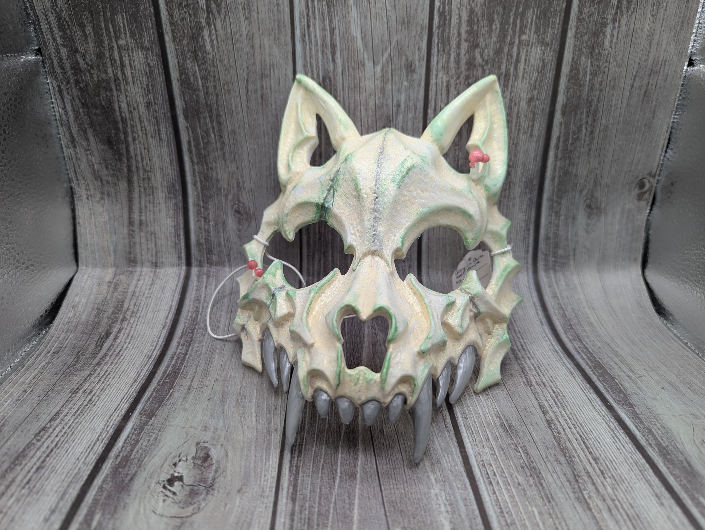 Wolf Skull Half Mask, Glows in the Dark, Renaissance Faire, LARP ...