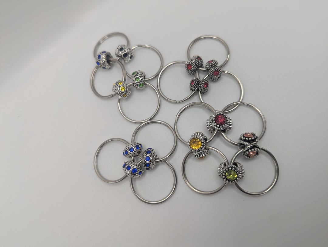 Metal Diamond Beaded Fidget Ring: Stress Relief Desk Toy, - Etsy