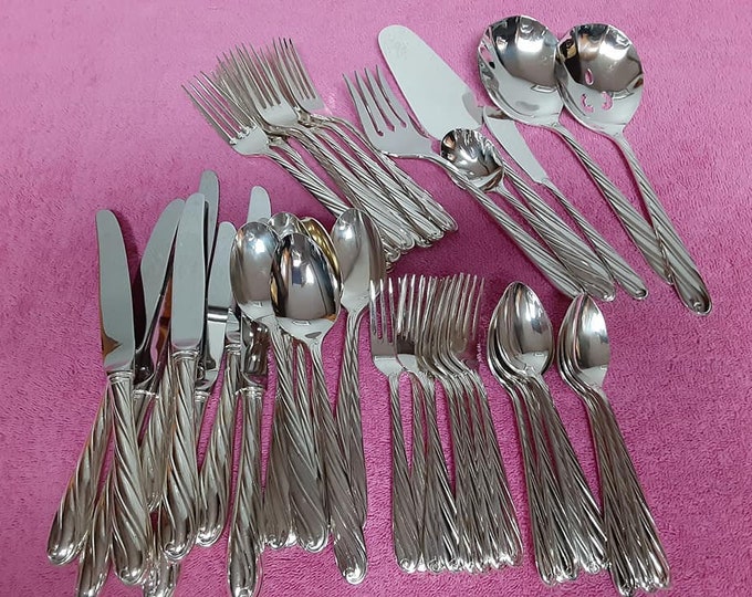 Retroneu Concerto Silver Plate Flatware Set for 8 - Etsy