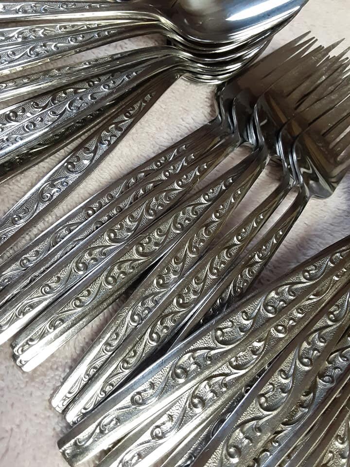 50 Piece Stanley Roberts Castle Stainless Flatware Set - Etsy