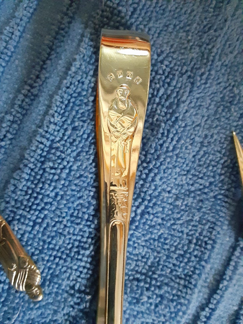 13 Piece Antique Set of Silverplate Monk Spoons and Forks, UNF763 - Etsy