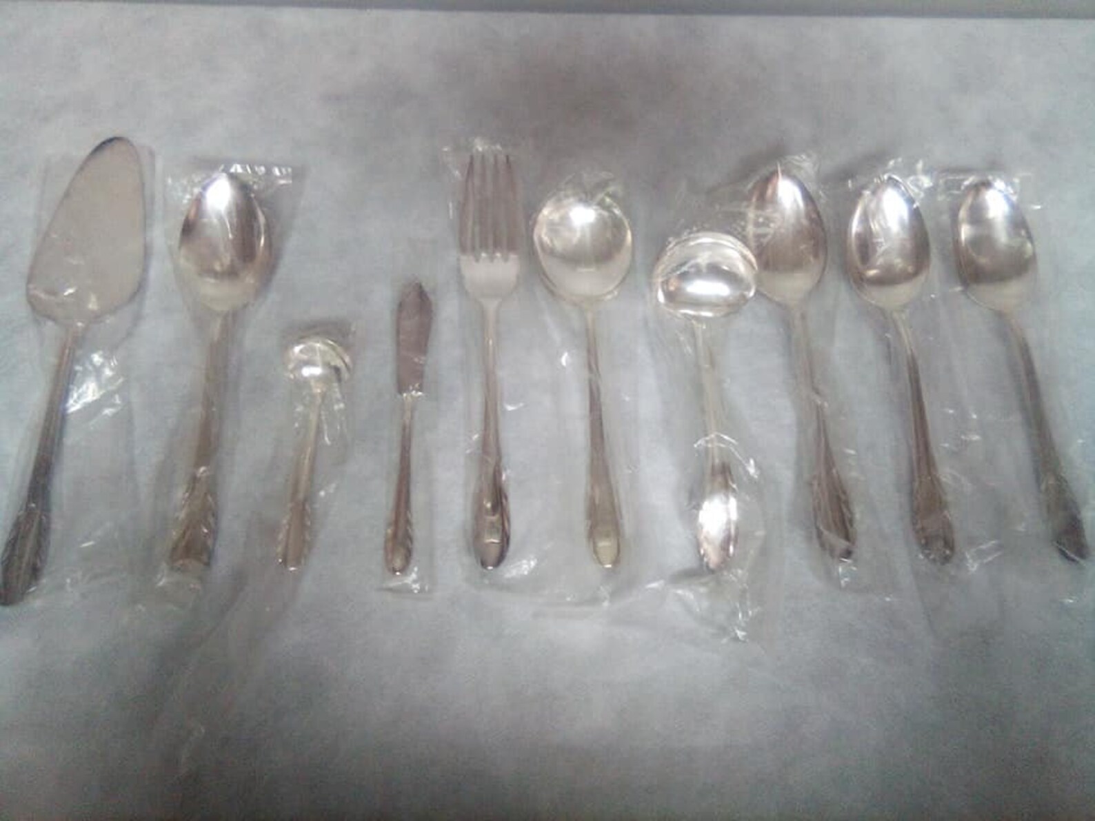 74 Piece Service for 8 Nakazato Wheat, Nickel Silver Plate Flatware ...