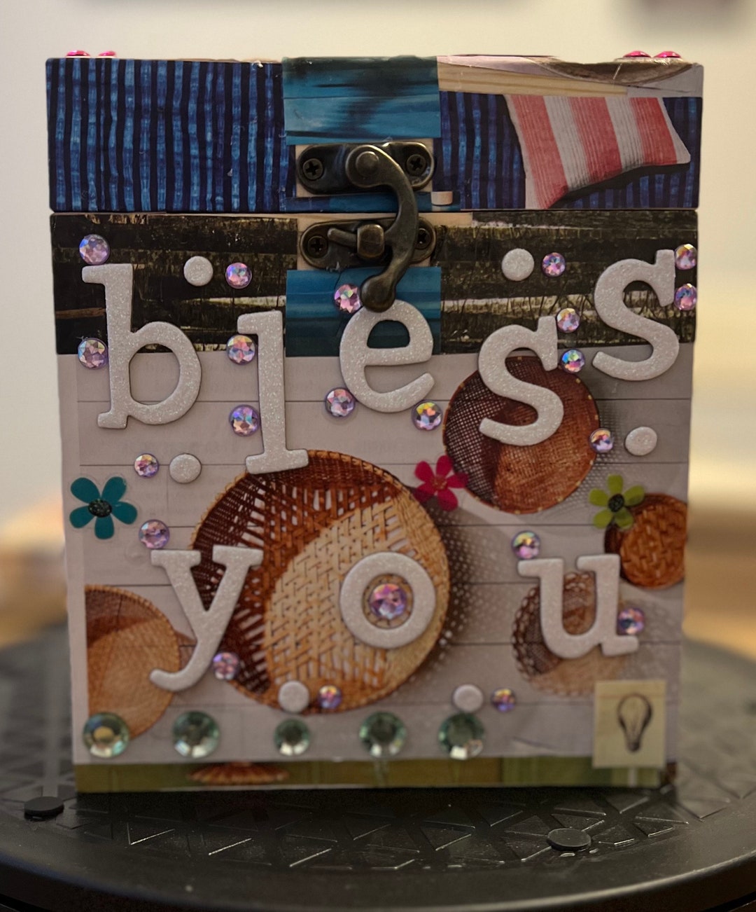 Collaged Hinged Tissue Box Cover - Etsy