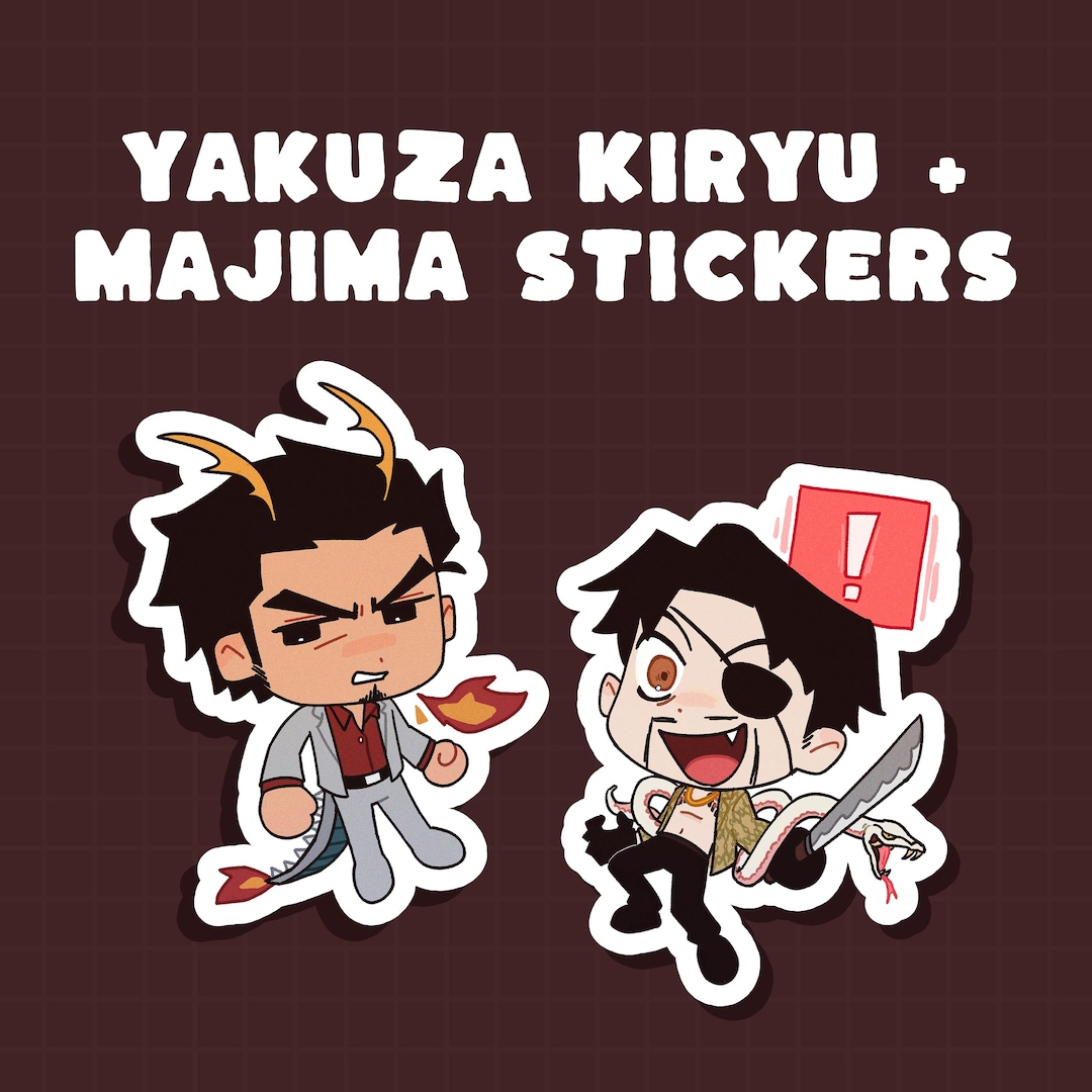 Kiryu + Majima Stickers - Etsy