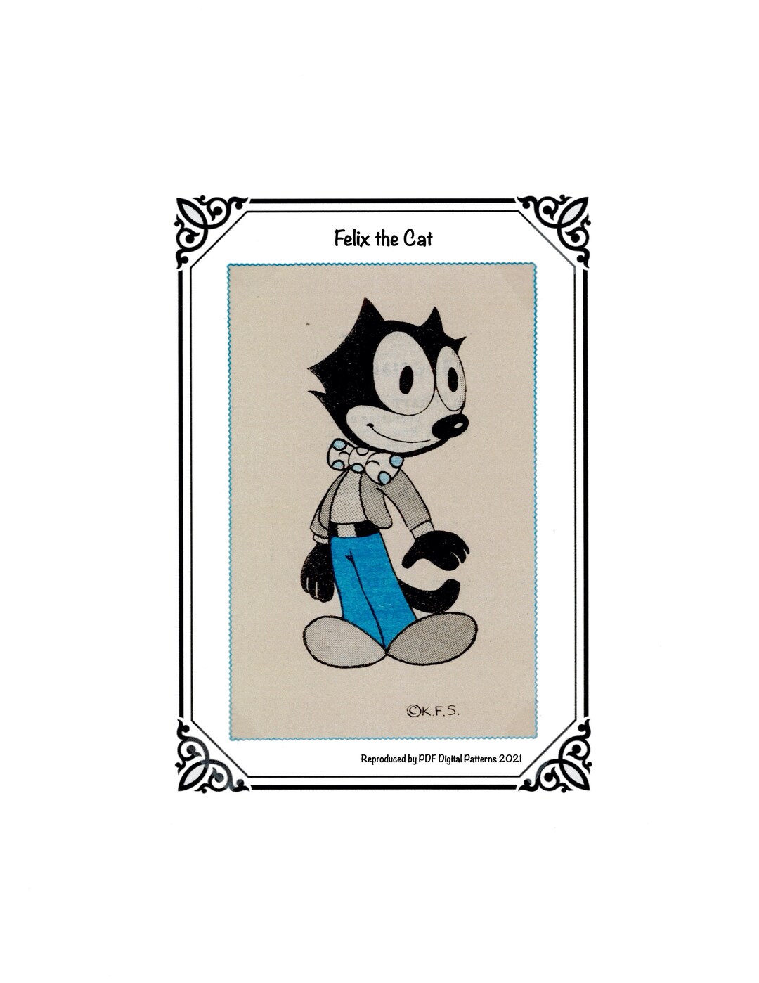 PDF Vintage Felix the Cat Doll With Clothes Pattern Design #456 for 20 ...