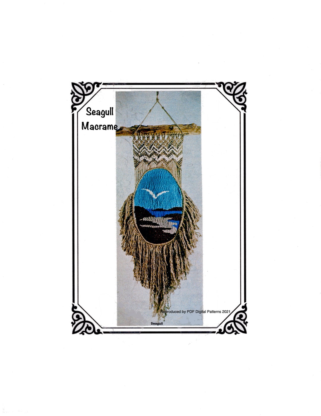 PDF Instant Download - Seagull - Coastal Wall Hanging Macrame / Weaving ...