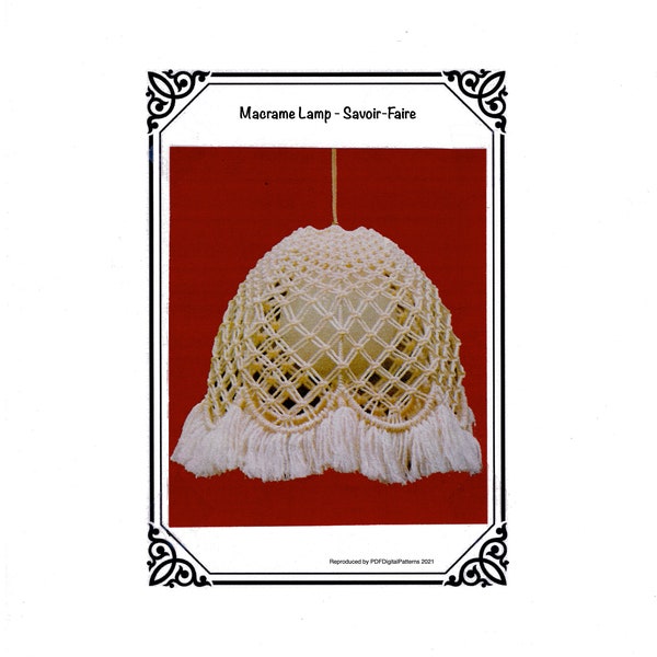 Macrame Hanging Lamp - Etsy