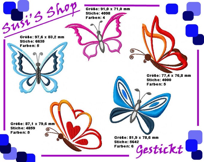 File ricamo farfalle - Etsy Italia