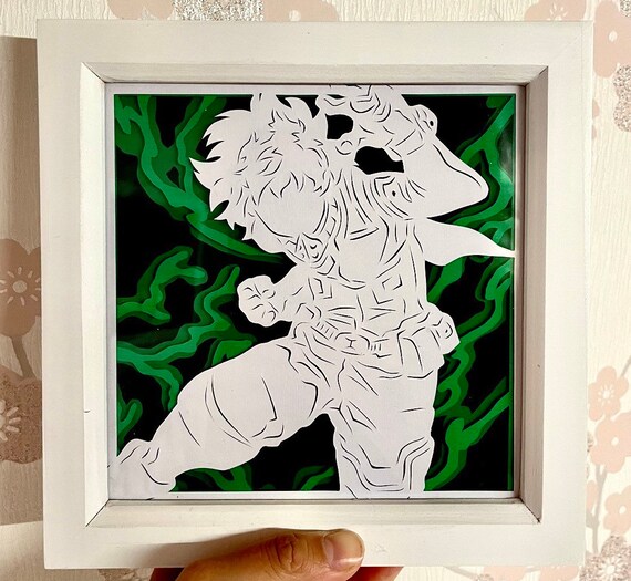 My Hero Academia Izuku Midoriya Cut Out Paper Frame Anime - Etsy