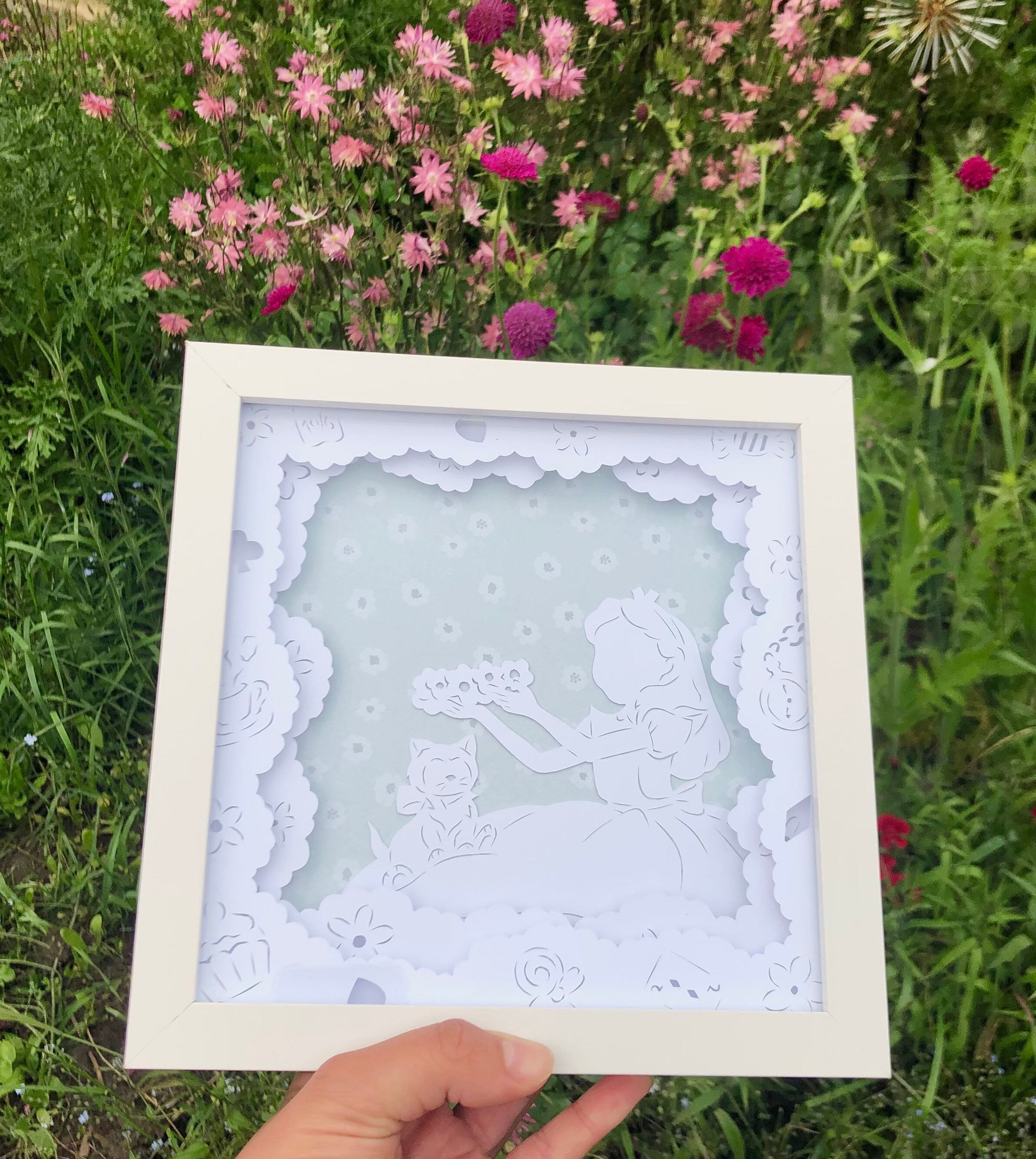 Disney Alice in Wonderland Handmade Paper Cut Out Frame - Etsy New Zealand