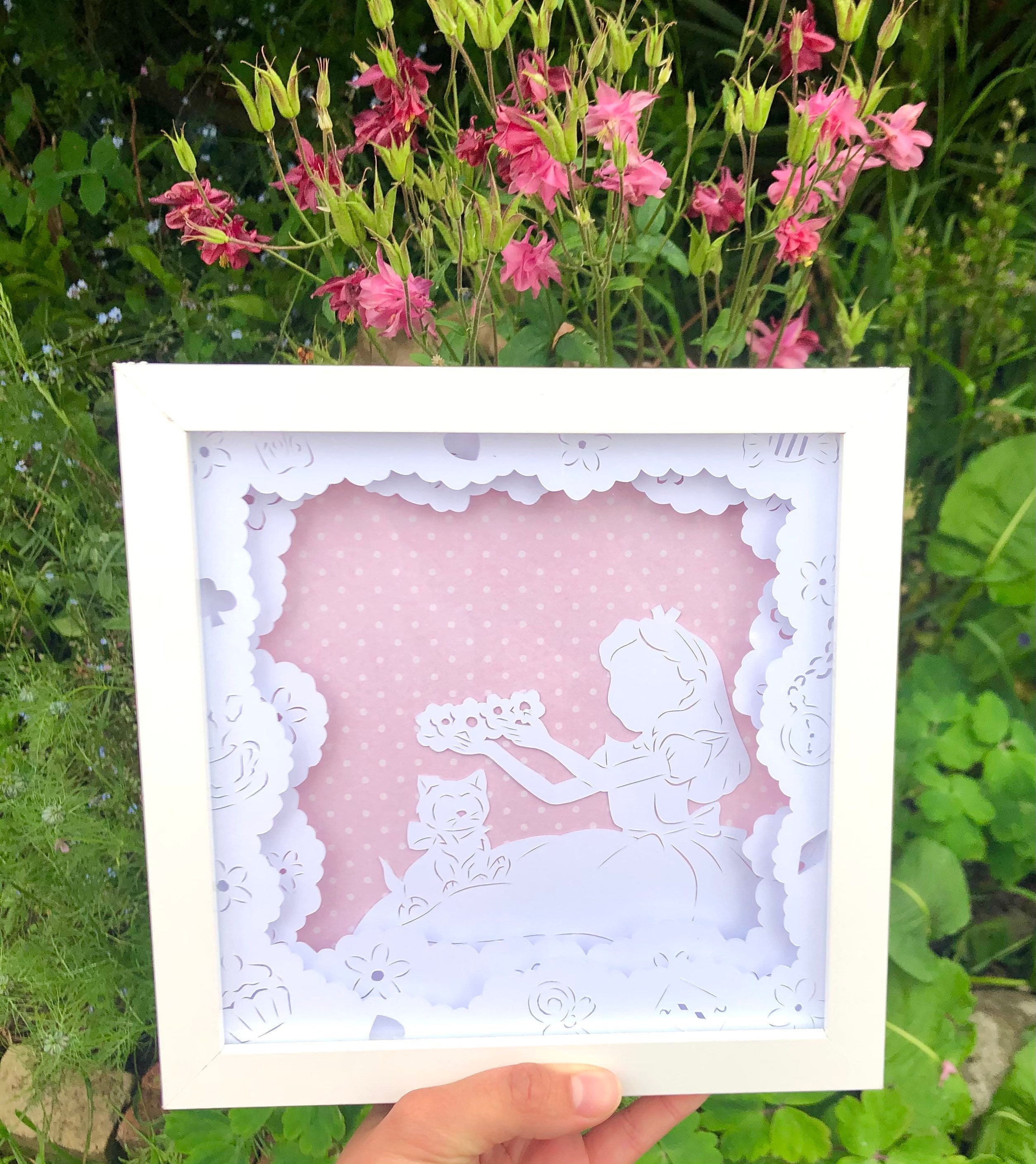 Disney Alice in Wonderland Handmade Paper Cut Out Frame - Etsy New Zealand