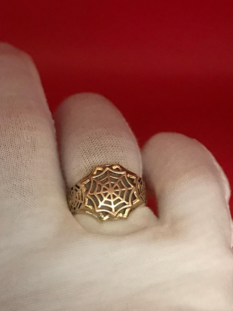 Gold 14 Karat Spider Ring - Etsy