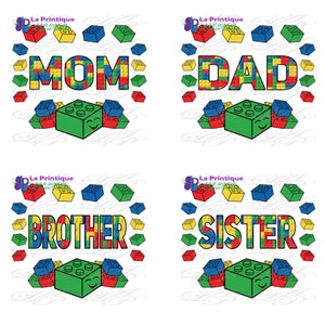 Blocks Family Birthday PNG Design | Colored Blocks Digital Download ...