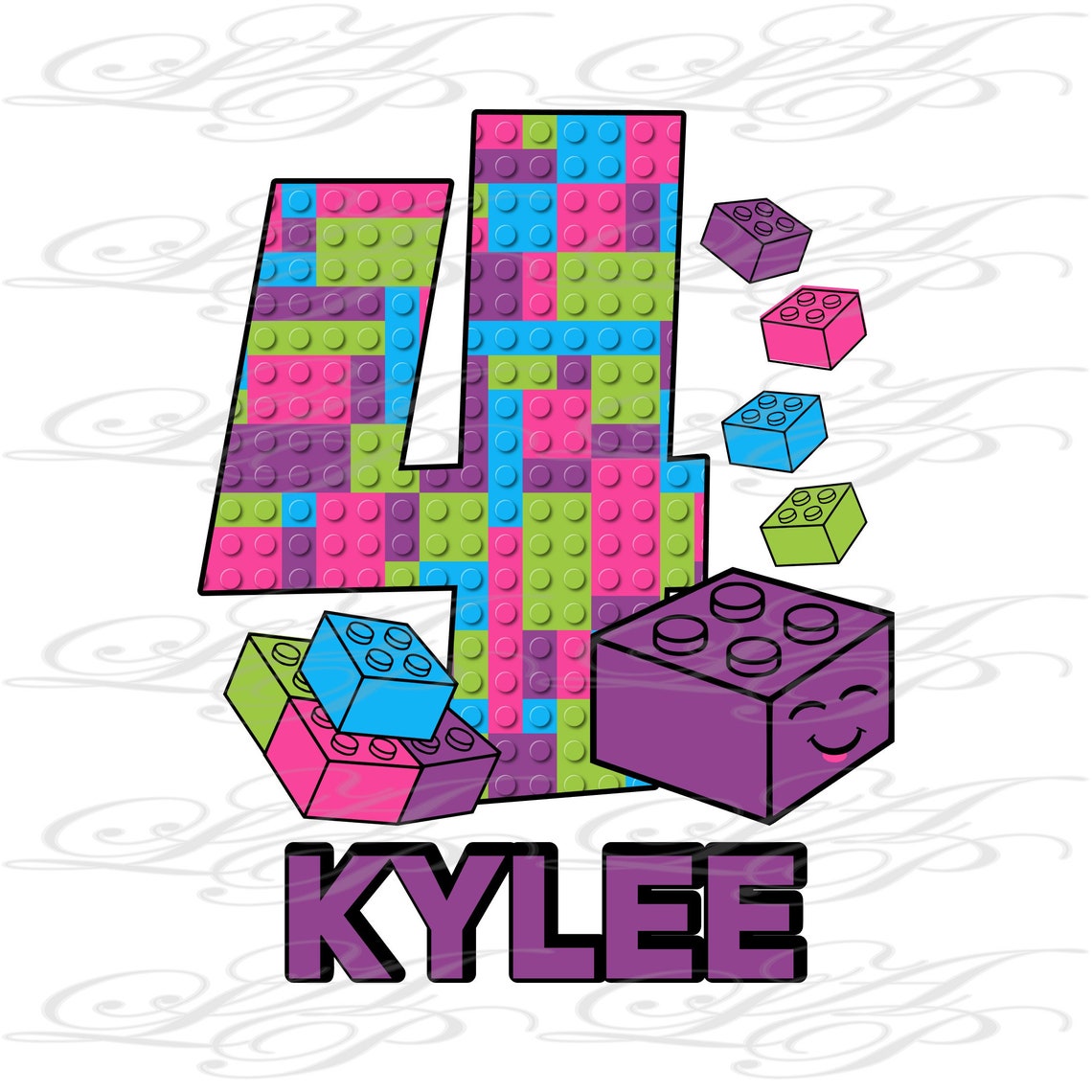 Blocks Birthday PNG Design Colored Blocks Digital Download - Etsy