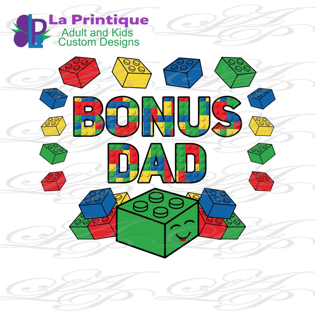 Bonus Dad Birthday Blocks PNG Design (digital Download) - Etsy