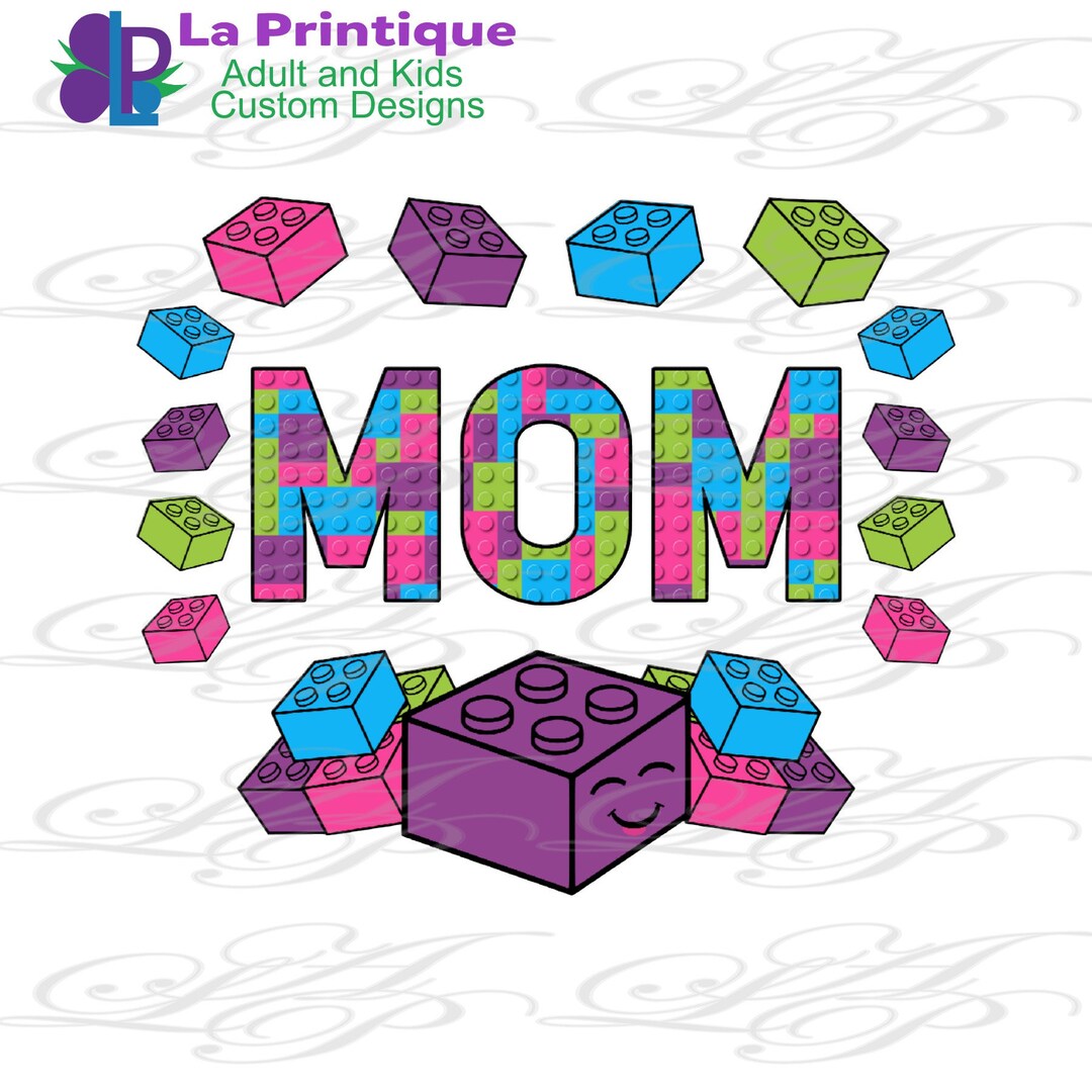 Blocks Mom Birthday PNG Design: Building Blocks Squad (digital Download ...
