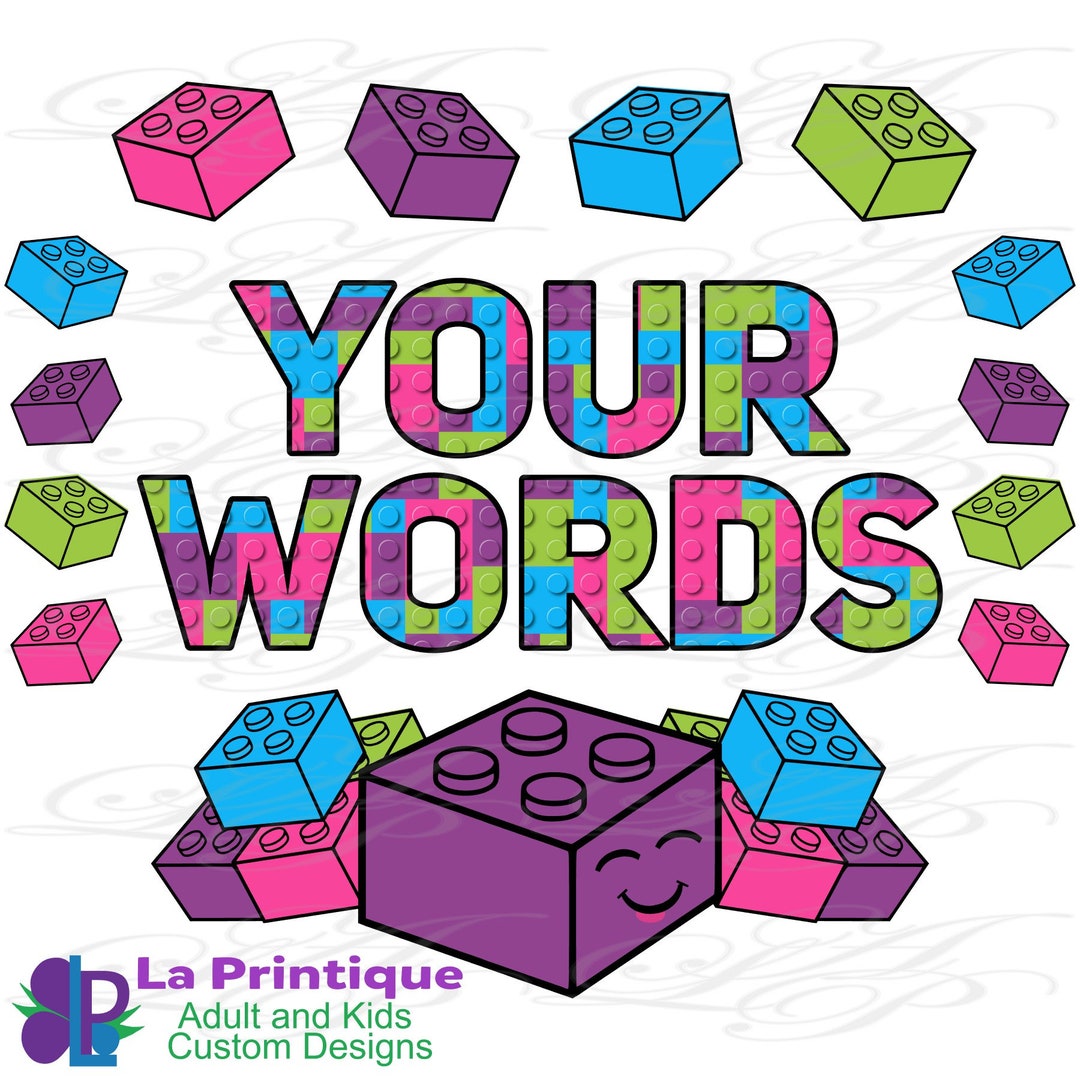 Blocks Birthday PNG Design Customize With Names, Titles, Places, Themes ...