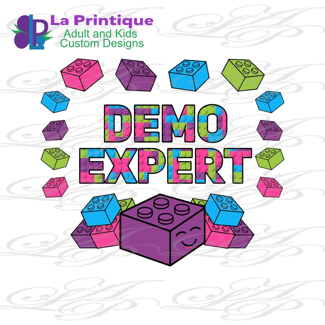 Building Blocks Birthday PNG Design: Demo Expert (digital Download) - Etsy