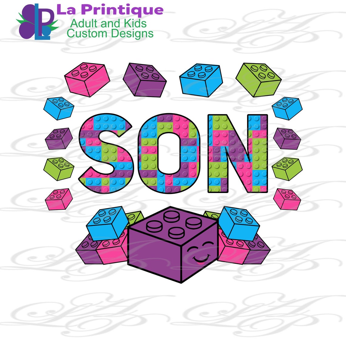 Blocks Son Birthday PNG Design: Building Blocks Squad (digital Download ...