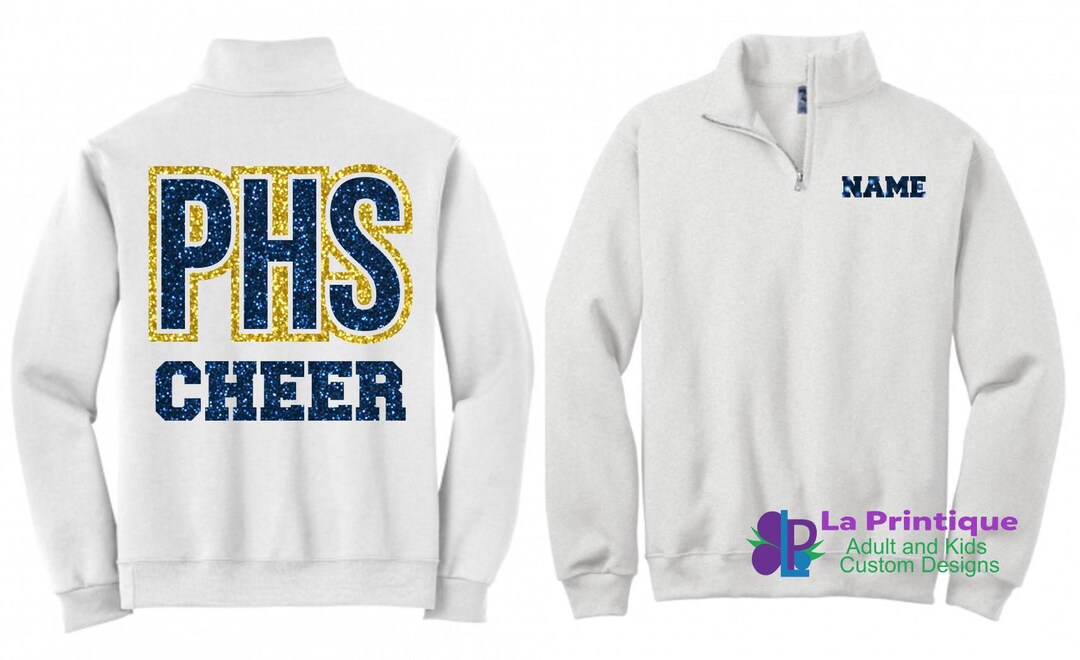 Custom Cheer Quarter Zip Sweatshirt: Team Apparel, Practice Gear - Etsy